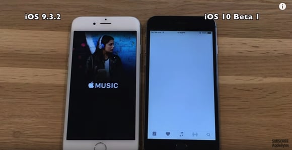 【動画】「iOS10 beta1」と「iOS9.3.2」を速度比較(iPhone5sの場合) - iPhone Mania