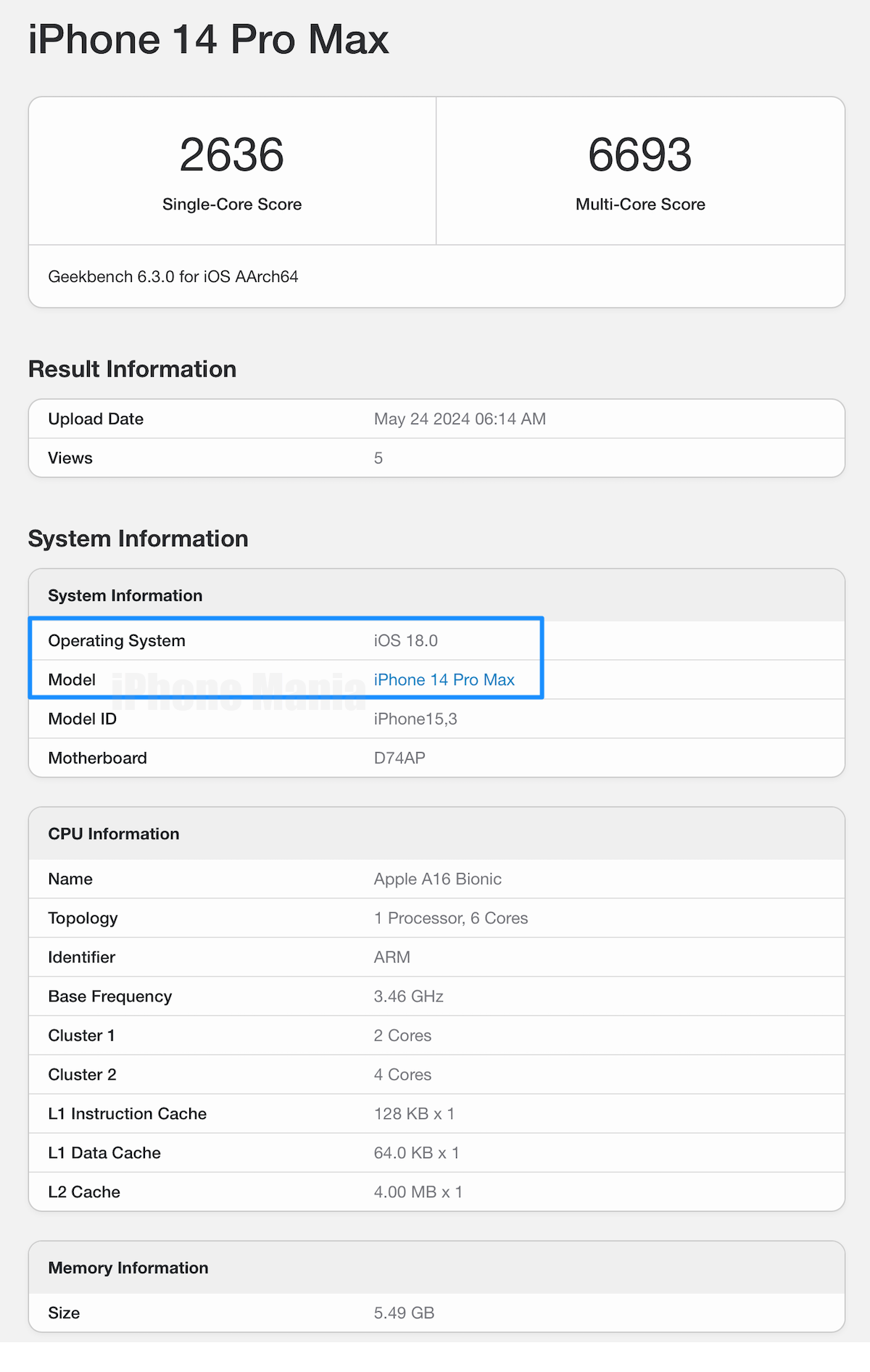 iOS18が動作するiPhone15 Pro/14 Proのベンチマークスコア確認！ - iPhone Mania