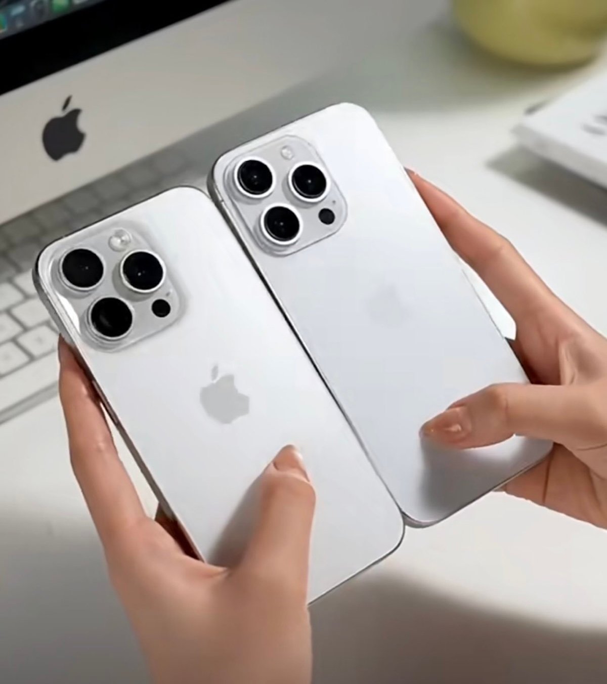 iPhone16 Pro（ダミー）と15 Proを比較〜筐体大きさと光沢の違いを確認 - iPhone Mania