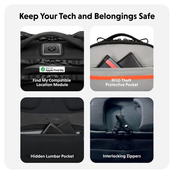 「探す」機能を搭載したバックパック「HyperPack Pro」が発売 - iPhone Mania